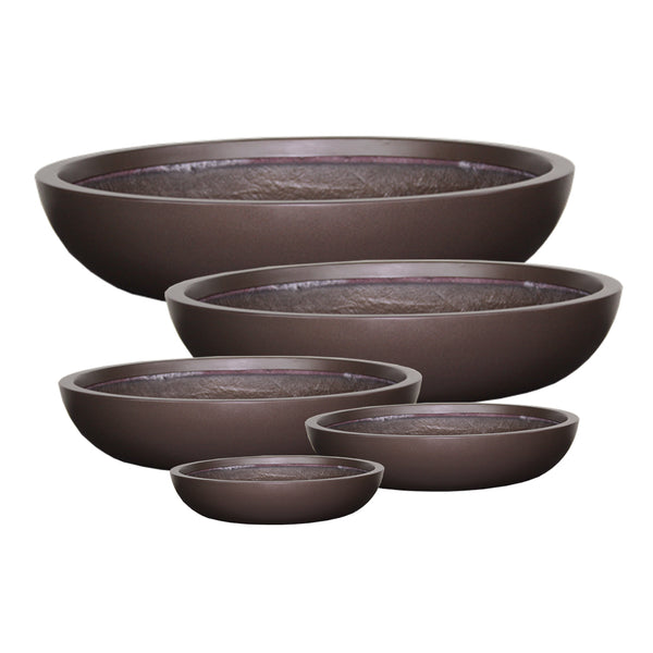 Earth Bowls Low Profile Planters - Botanicus Green